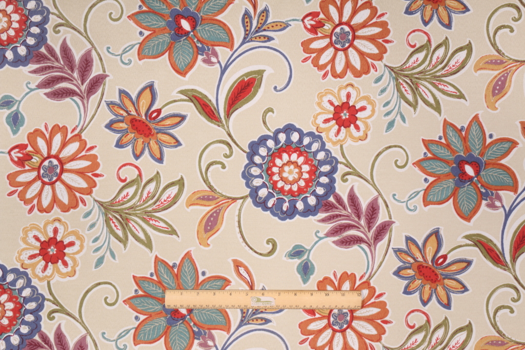 Richloom Alinea Printed Polyester Outdoor Fabric in Garden