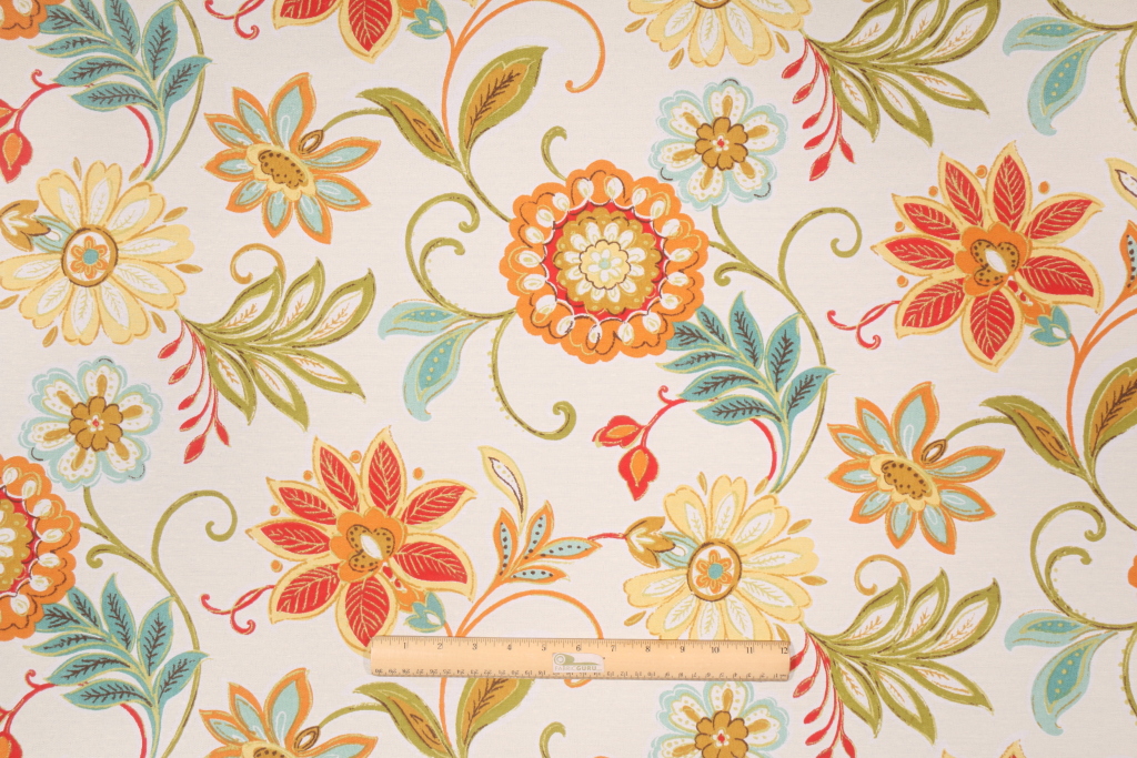 Richloom Alinea Printed Polyester Outdoor Fabric in Breeze