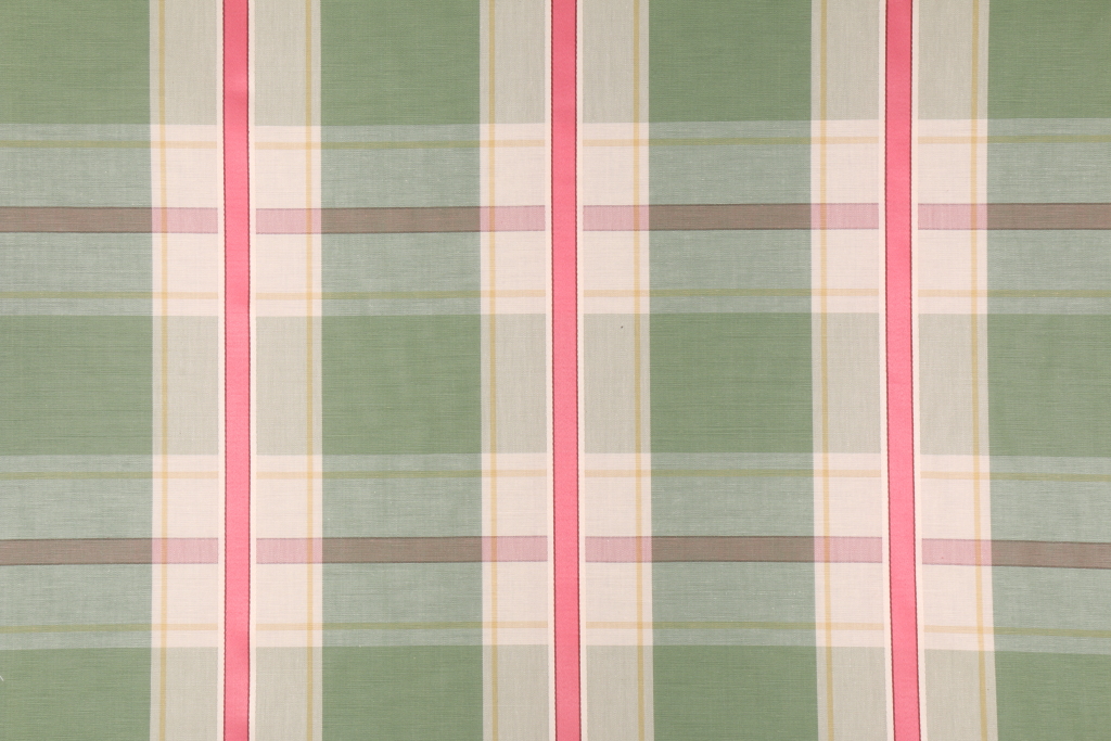 15 Yards Woven Plaid Decorator Fabric in Spring