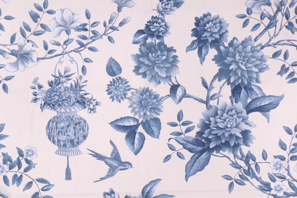 5 Yards Waverly Lightfoot House Toile Printed Cotton Drapery Fabric