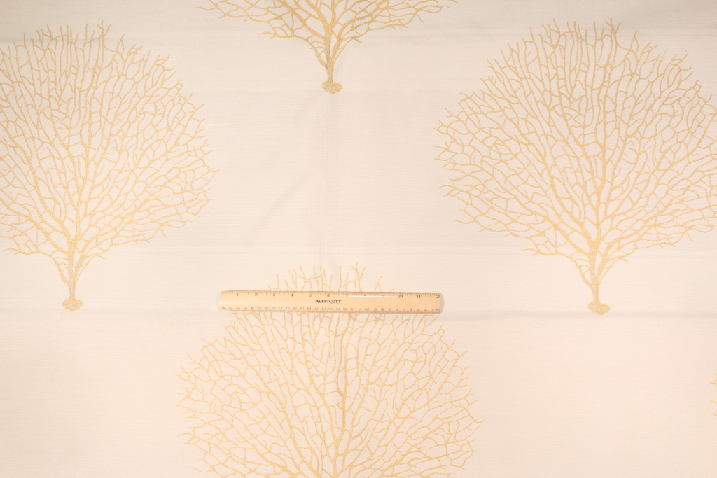 3 Yards Designer Tree Branch Upholstery Fabric in Sunray