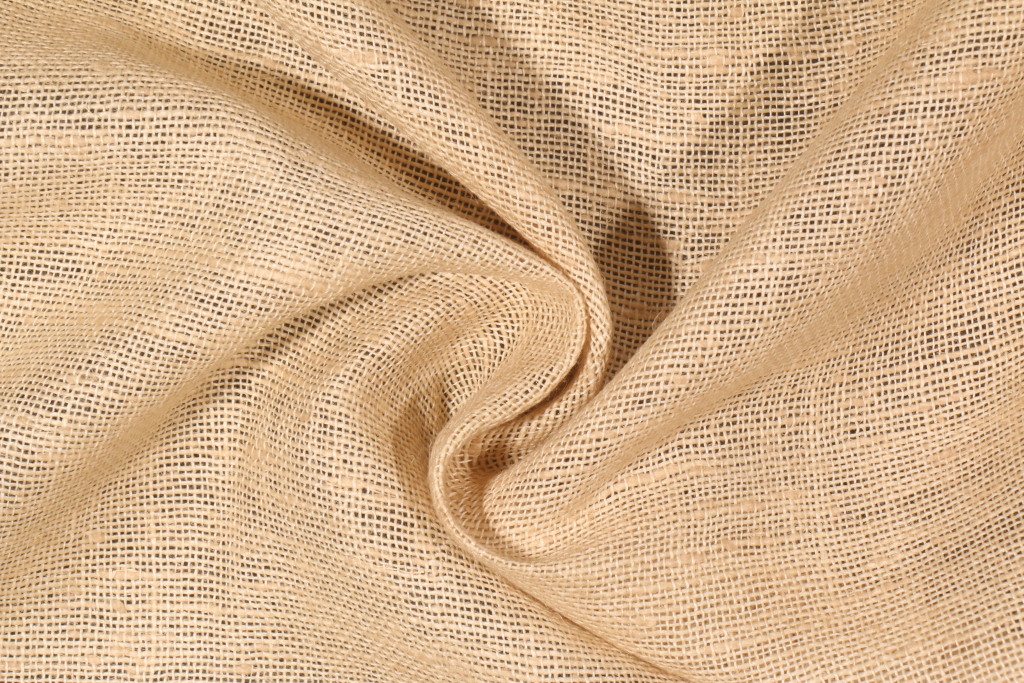 Fabricut Clifton Linen Semi Sheer Drapery Fabric in Shell