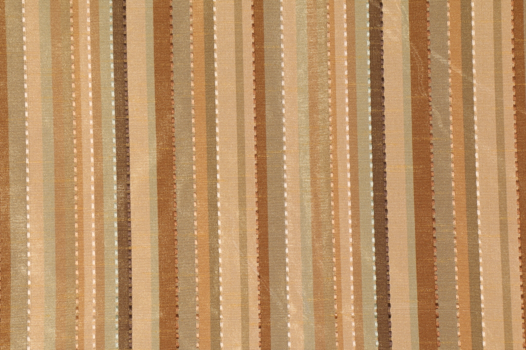 3 Yards Fabricut Woven Poly Stripe Decorator Fabric in Gold