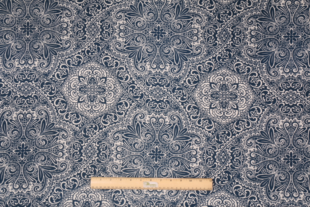 PK Lifestyles Intricacy Cotton Decorator Fabric With Microfiber Flocked ...