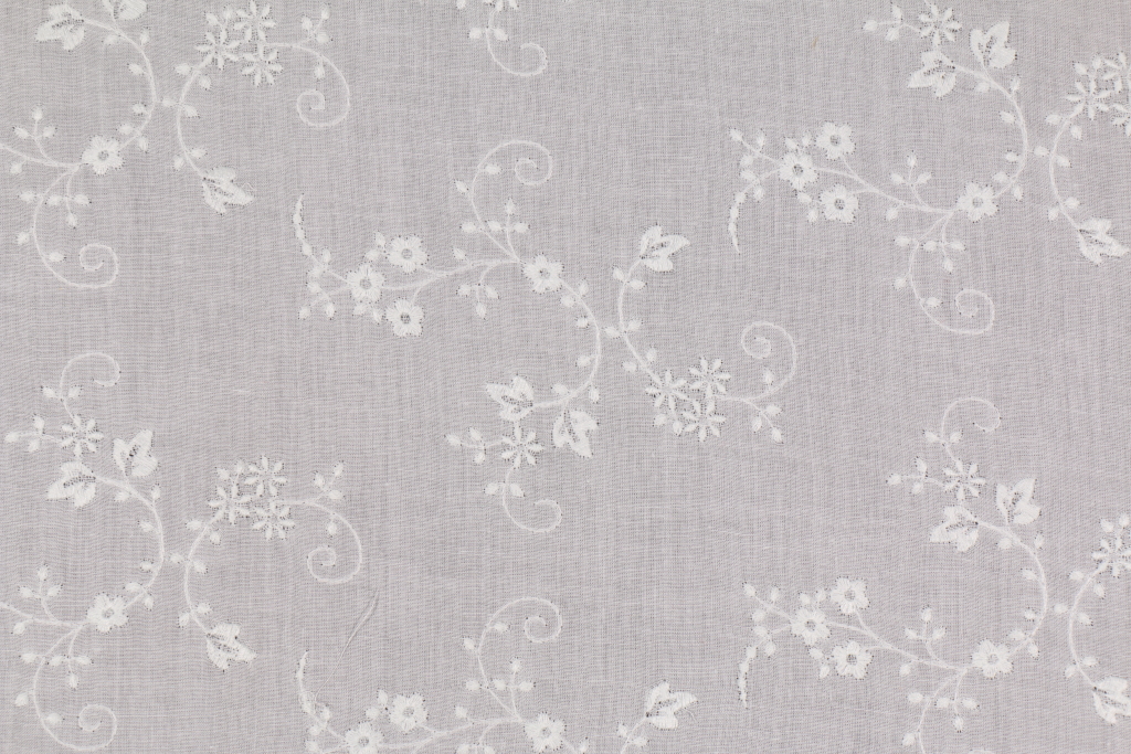 1.8 Yards Beacon Hill Clemenceau Embroidered French Sheer Batiste ...