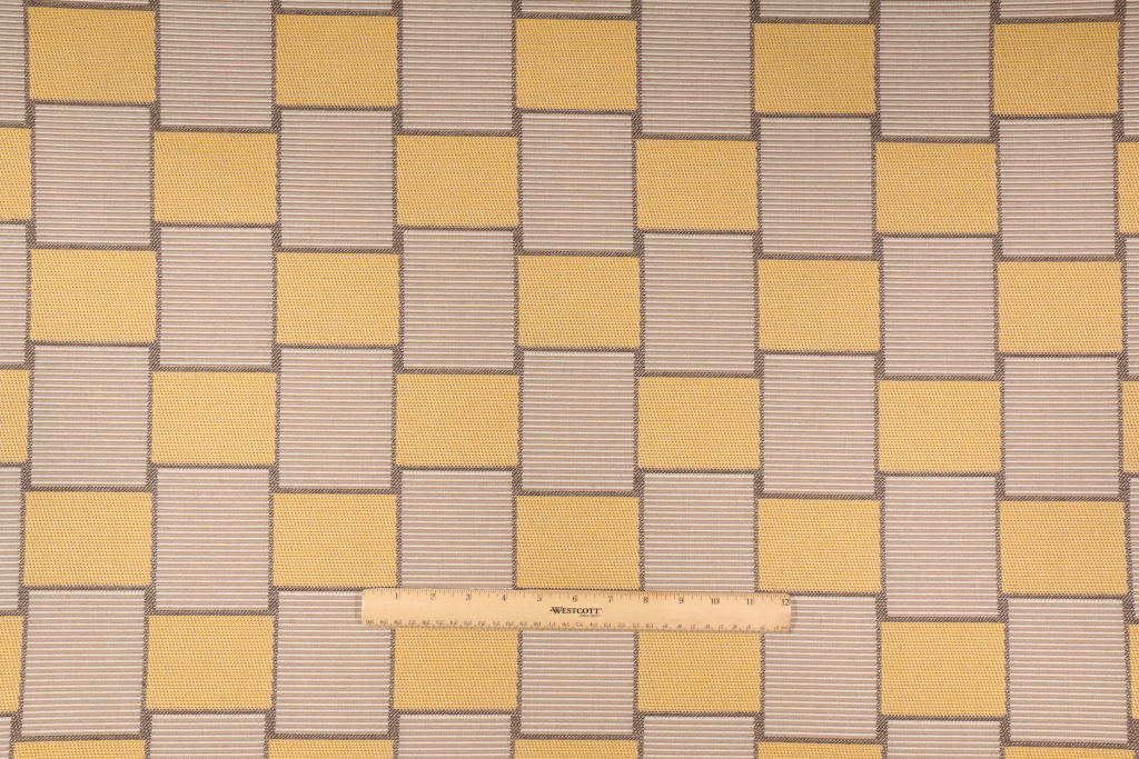 13 Yards Intersect Solution Dyed Acrylic Outdoor Fabric in Sunflower