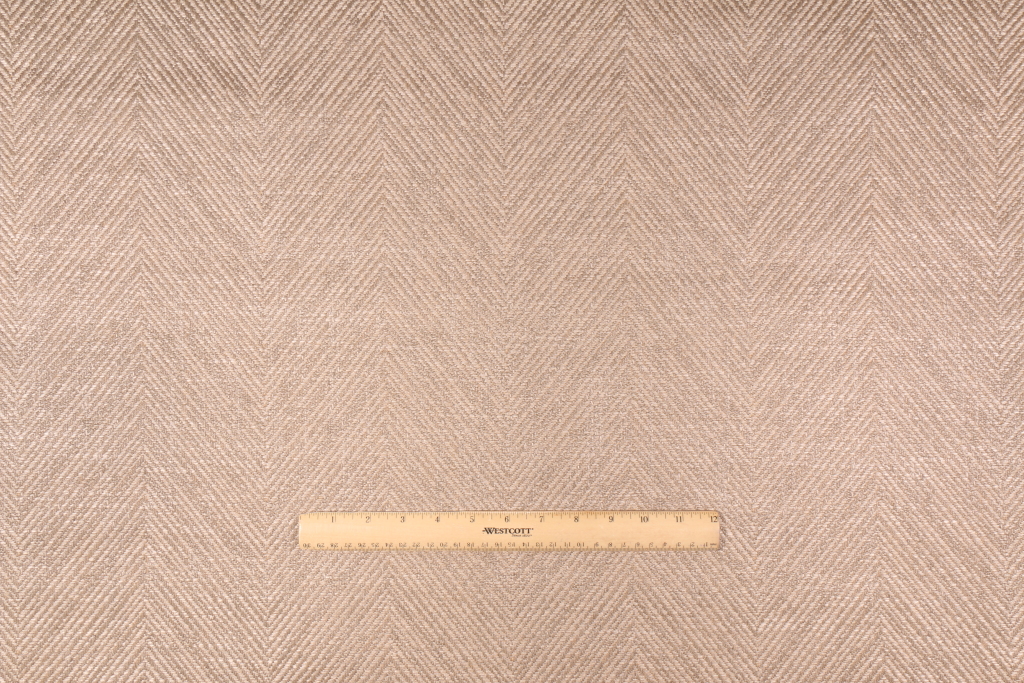 6.7 Yards Chevron Upholstery Fabric in Wheat