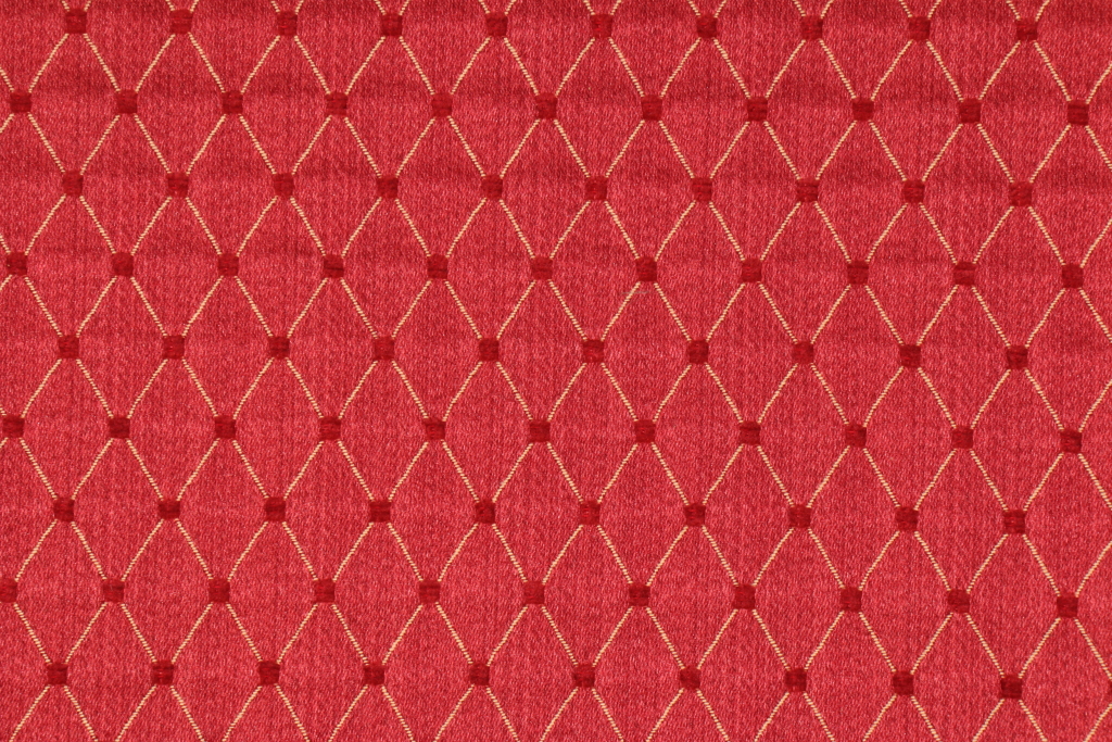 3.2 Yards Diamond Damask Upholstery Fabric in Cranberry