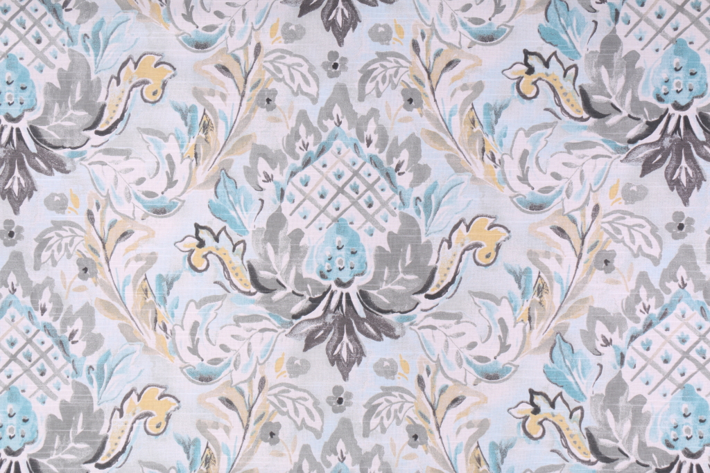 Kelly Ripa Home Flying Colors Printed Cotton Drapery Fabric in Pool