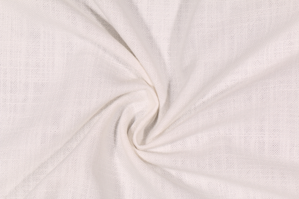 Linen Blend Drapery Fabric in Ivory