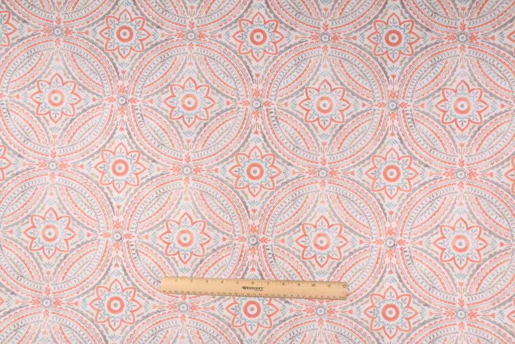 Kelly Ripa Home Blissfulness Printed Cotton Drapery Fabric in Nectar