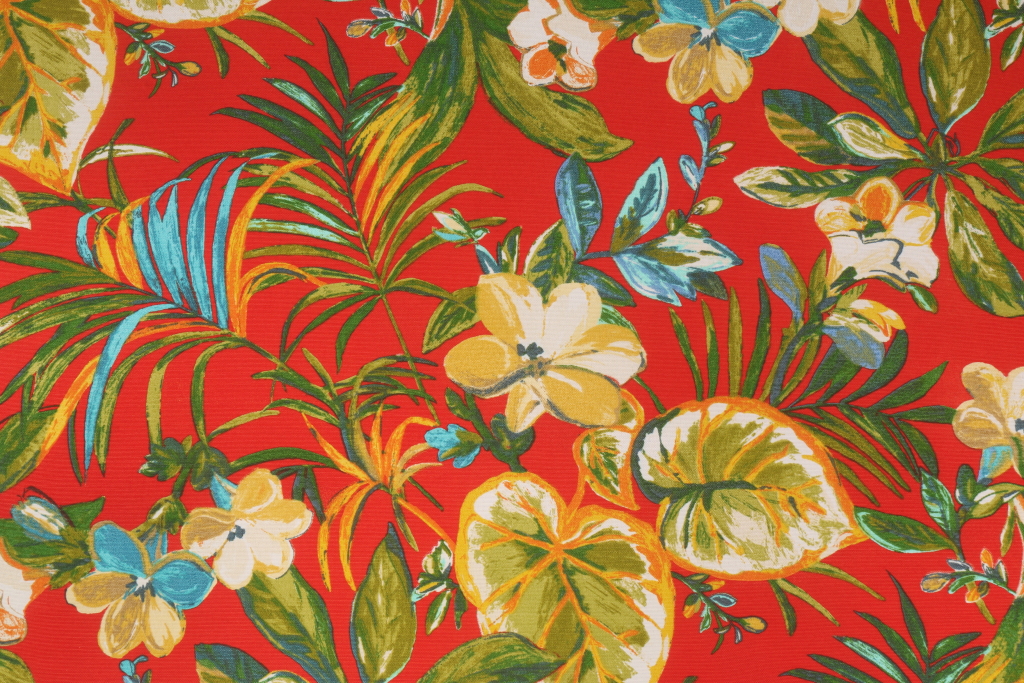 Mill Creek Ocean Drive Printed Polyester Outdoor Fabric in Grenadine