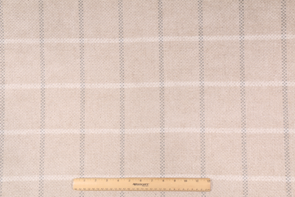 3.6 Yards Colefax & Fowler F4225-01 Larne Check Chenille Upholstery ...