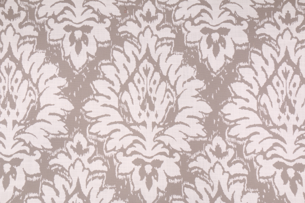3 Yards Damask Upholstery Fabric in Grey