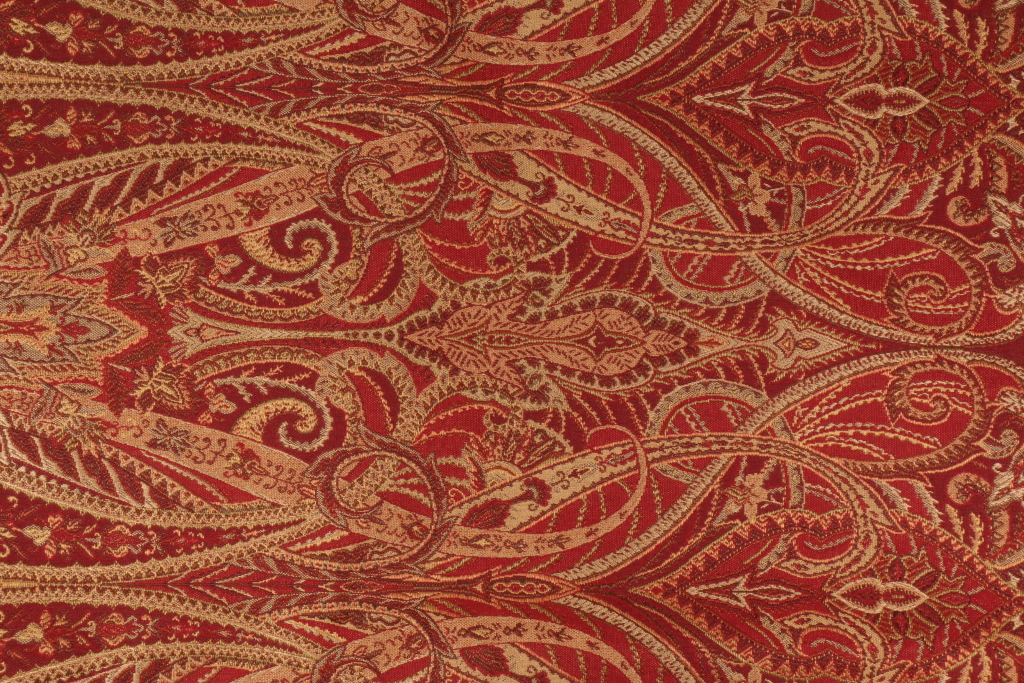 3.1 Yards Tapestry Upholstery Fabric in Red