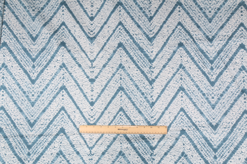 3.6 Yards Braemore Chevron Upholstery Fabric in Blue