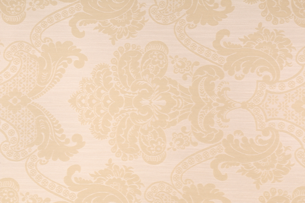 2.38 Yards Damask Upholstery Fabric in Natural
