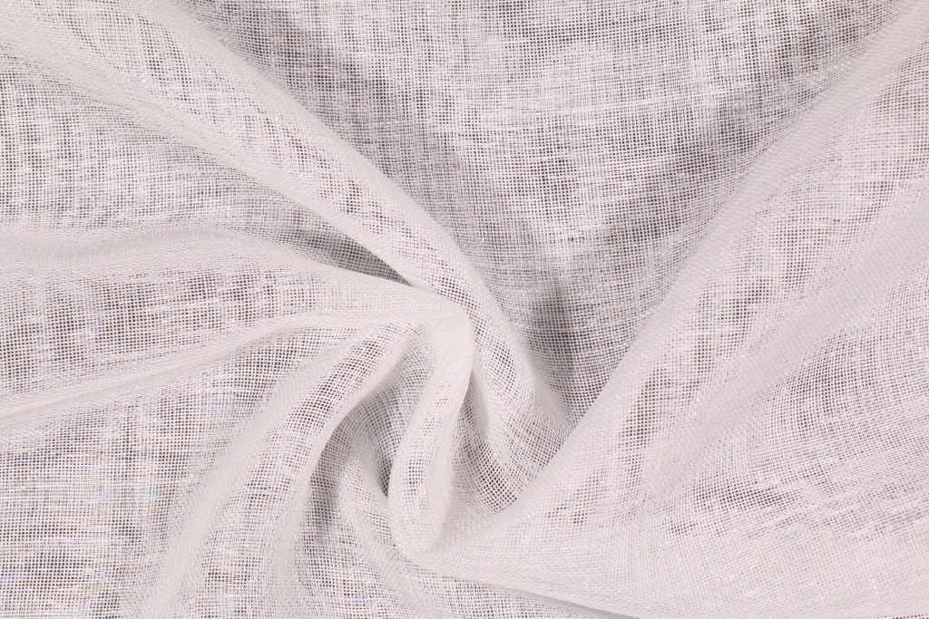 4 Yards Sheer Polyester Drapery Fabric in White 116 wide