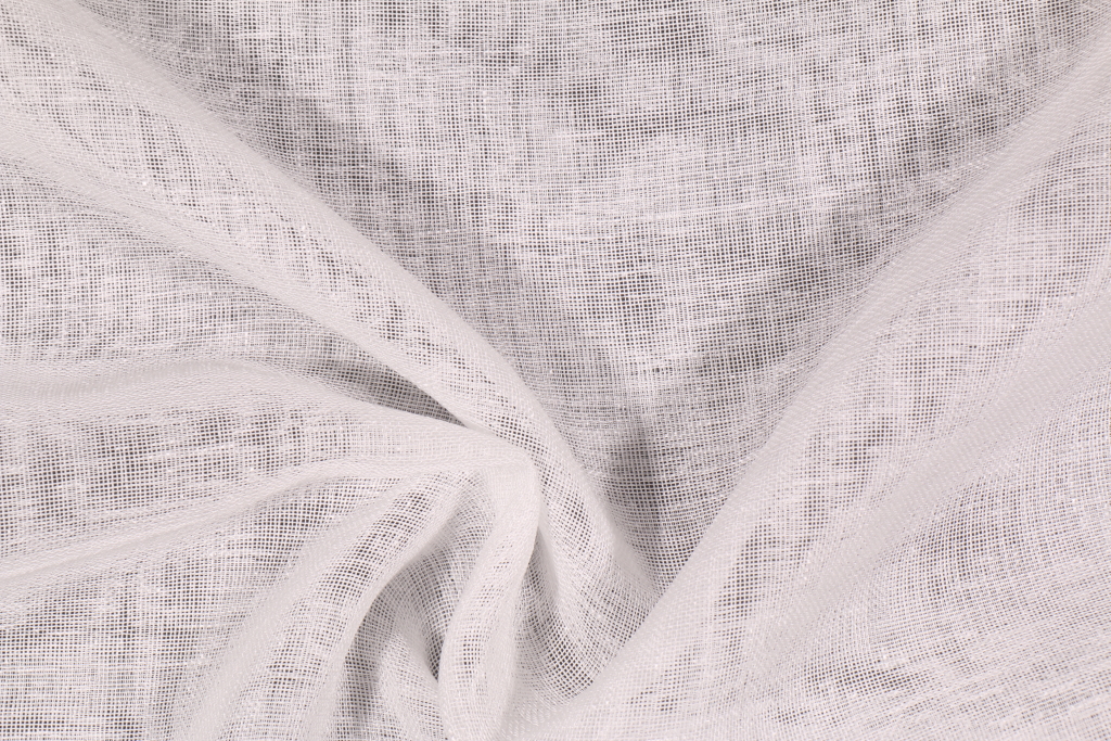 4 Yards Sheer Polyester Drapery Fabric in White 116 wide