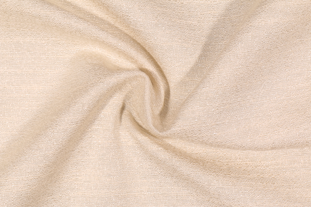 5 Yards Textured Woven Drapery Fabric in Ivory