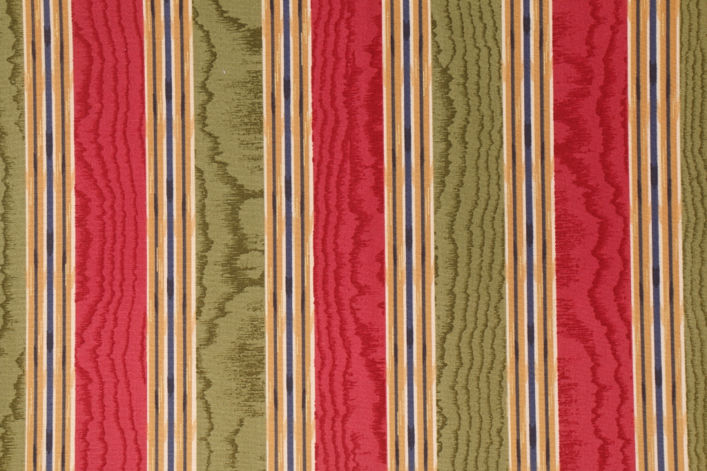 2.1 Yards Richloom Stripe Printed Cotton Drapery Fabric