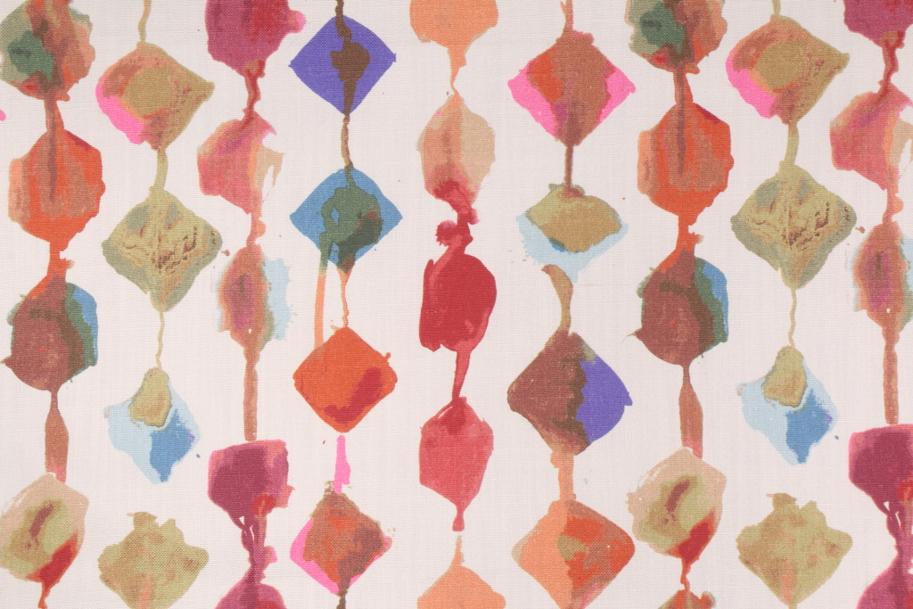 Hamilton Artisan Printed Cotton Drapery Fabric in Clay