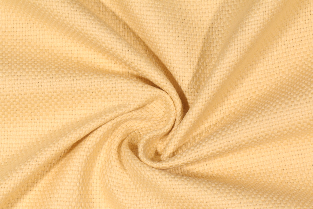 Kaufmann Slubby Basket Woven Cotton Decorator Fabric in Maize