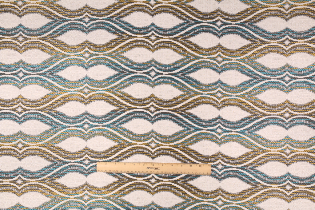 4.5 Yards Tapestry Upholstery Fabric in Blue