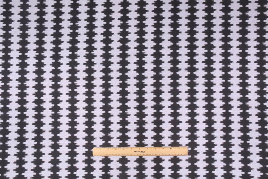 Ikat Plaid Upholstery Fabric in Domino