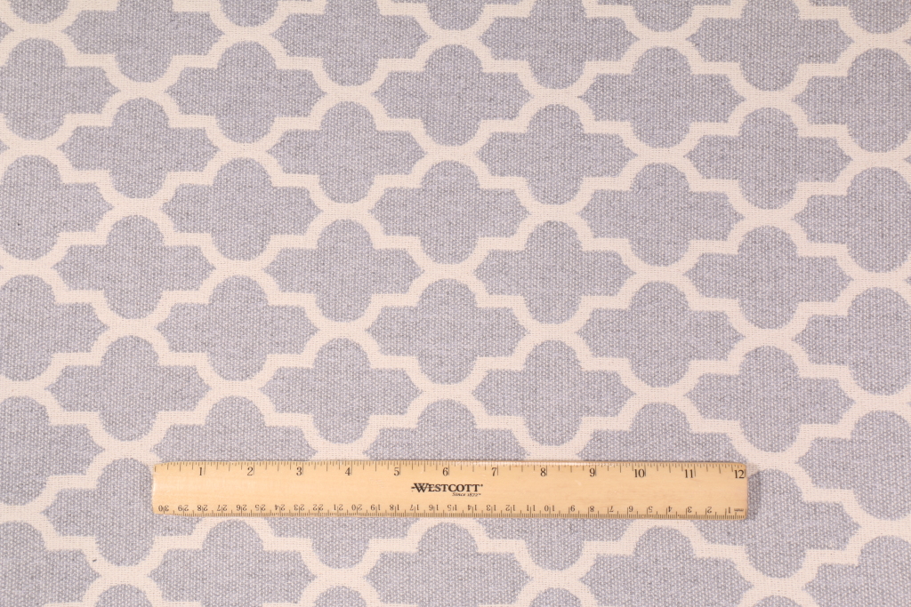1 Yards Fretwork Upholstery Fabric in Greystone