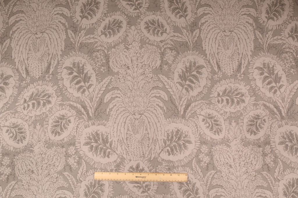 11 Yards Bailey & Griffin Printed Linen Drapery Fabric in Graphite