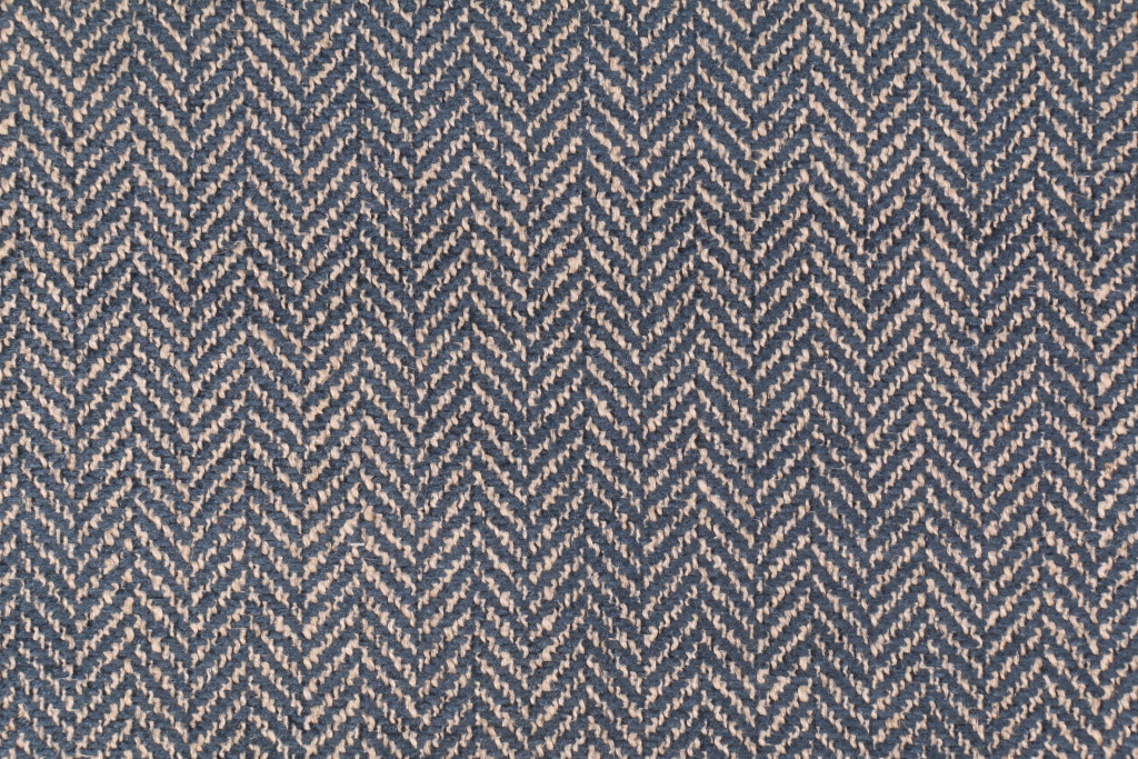 6.7 Yards Chevron Upholstery Fabric in Denim