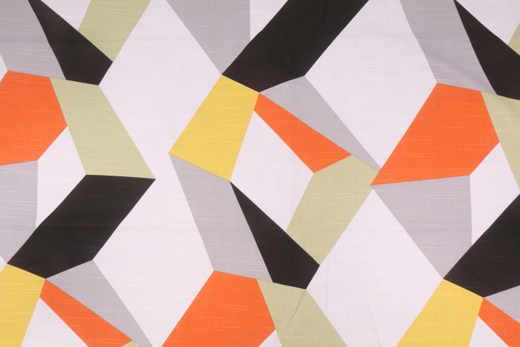 4.1 Yards Designer Contemporary Printed Cotton Drapery Fabric black