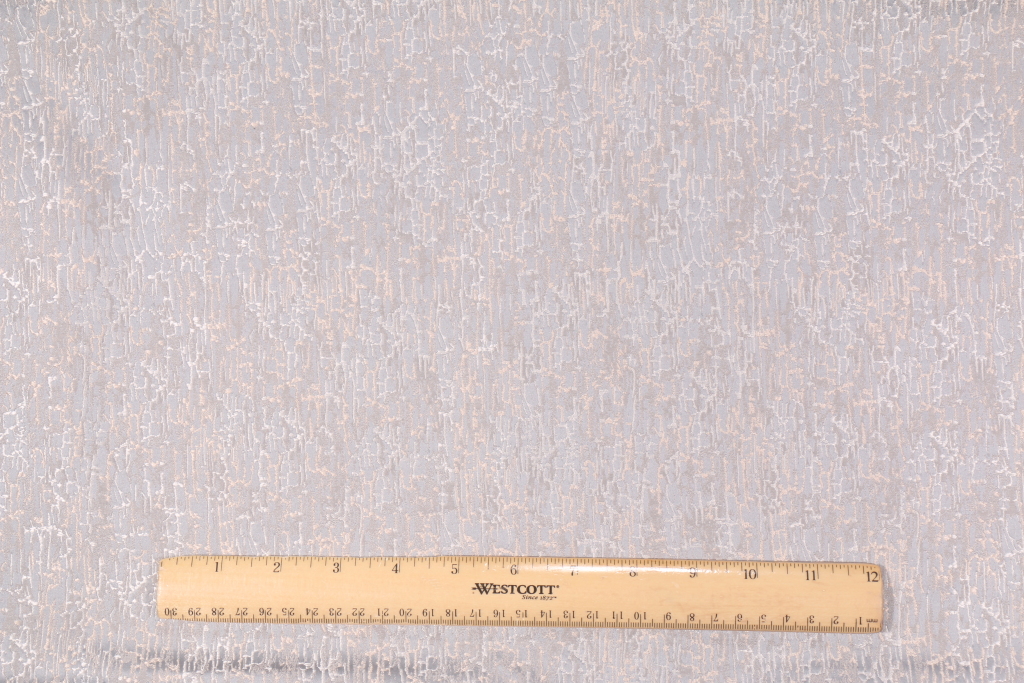 2 Yards Crackle Damask Upholstery Fabric in Sky