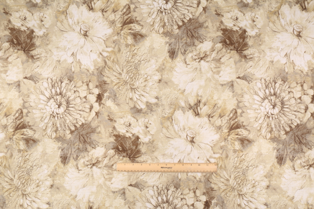 Ashfield - Splendid in Gilded Printed Cotton Drapery Fabric by Mill Creek