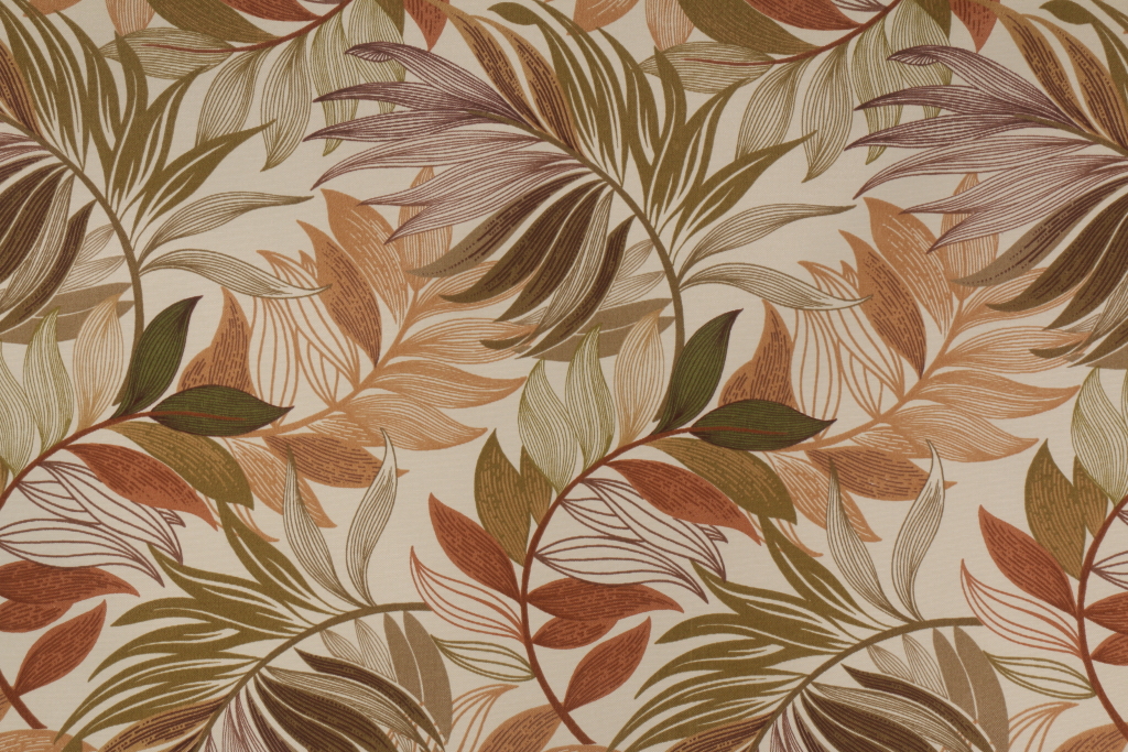 Richloom Oasis Printed Polyester Outdoor Fabric in Nutmeg
