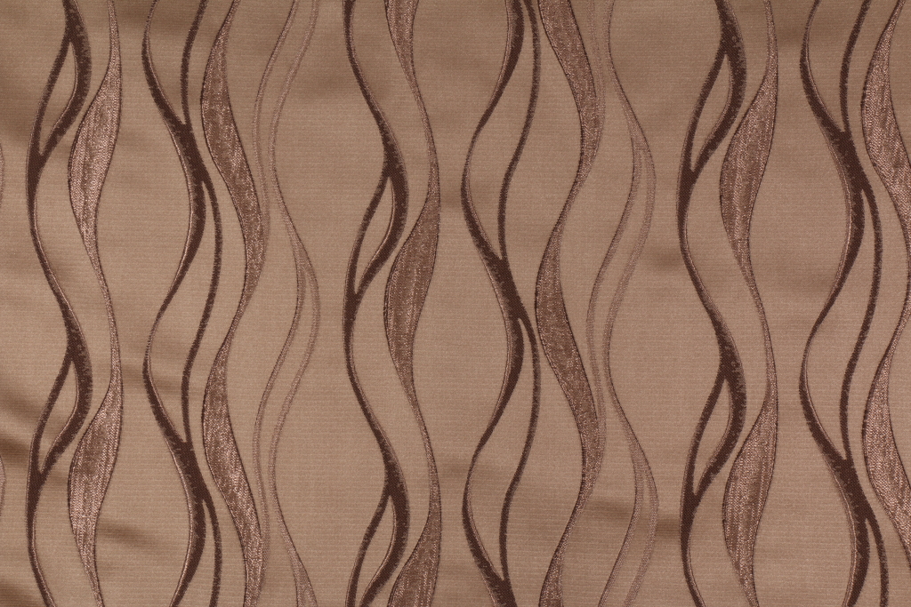 Robert Allen Embroidered Drapery Fabric in Cocoa