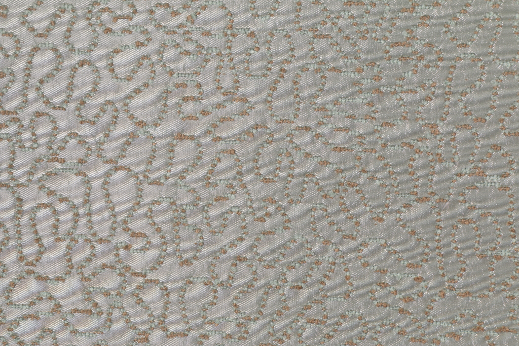 2.8 Yards Chenille Patterned Upholstery Fabric in Seaglass