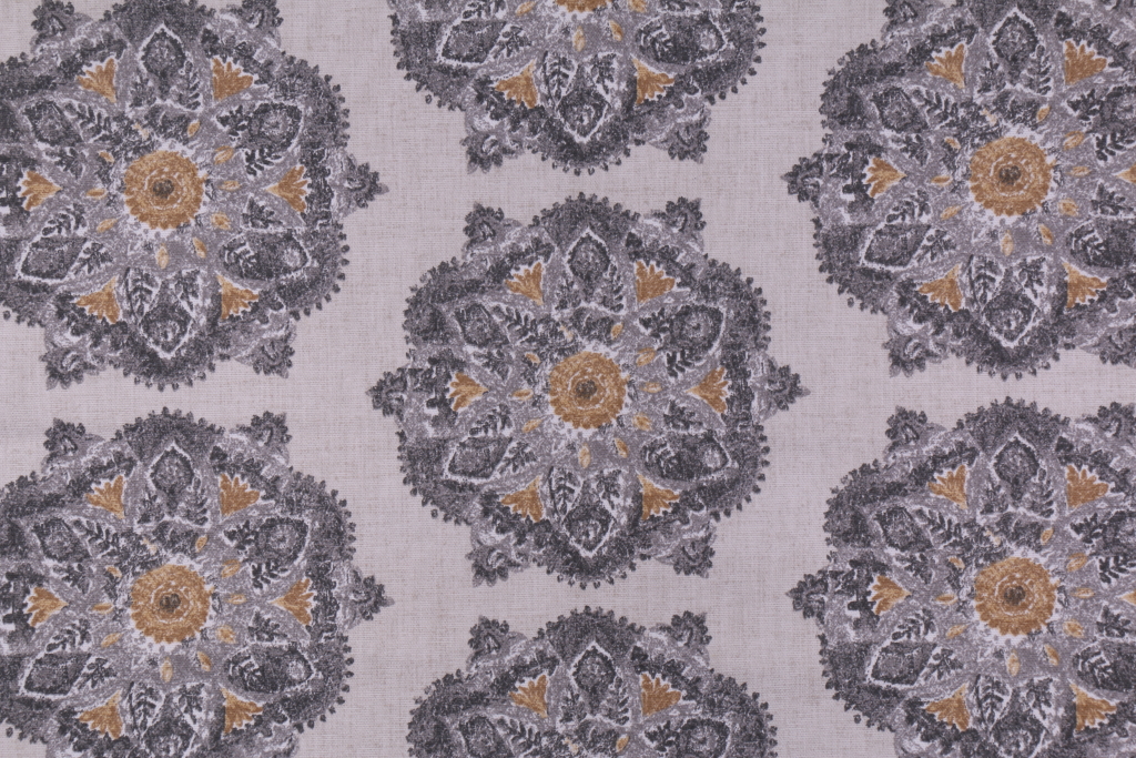 .88 Yards Robert Allen Printed Cotton Drapery Fabric