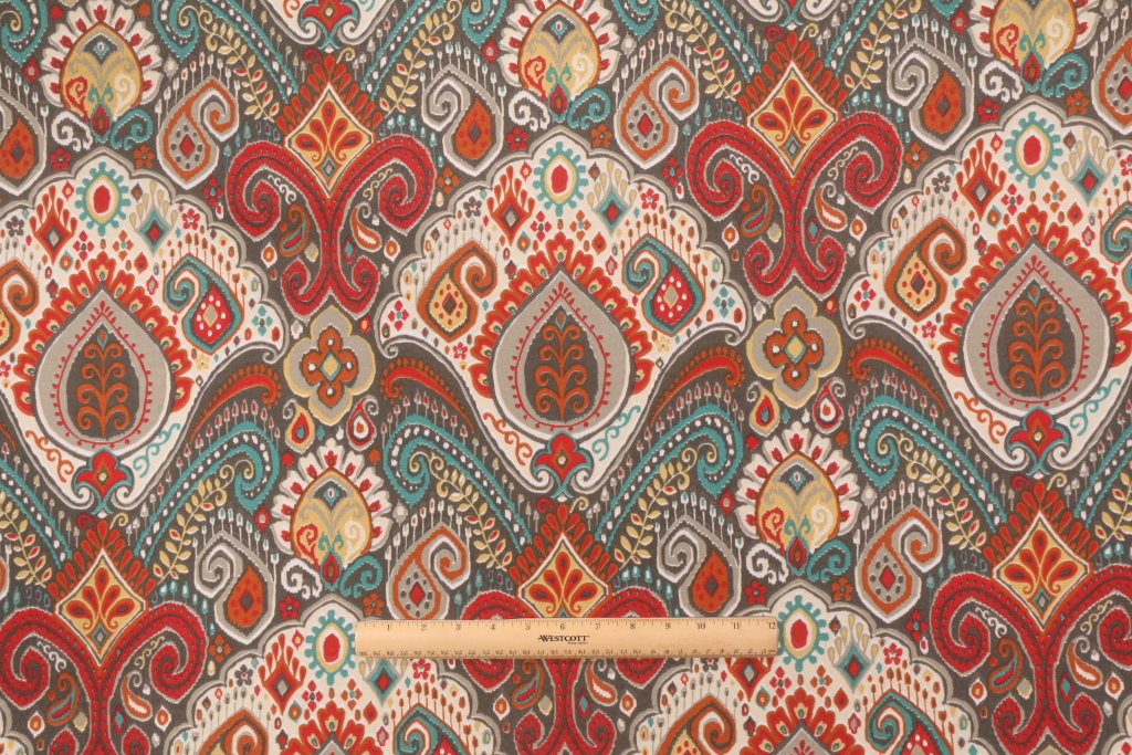 14 Yards Waverly Boho Passage Printed Polyester Outdoor Fabric in Fiesta