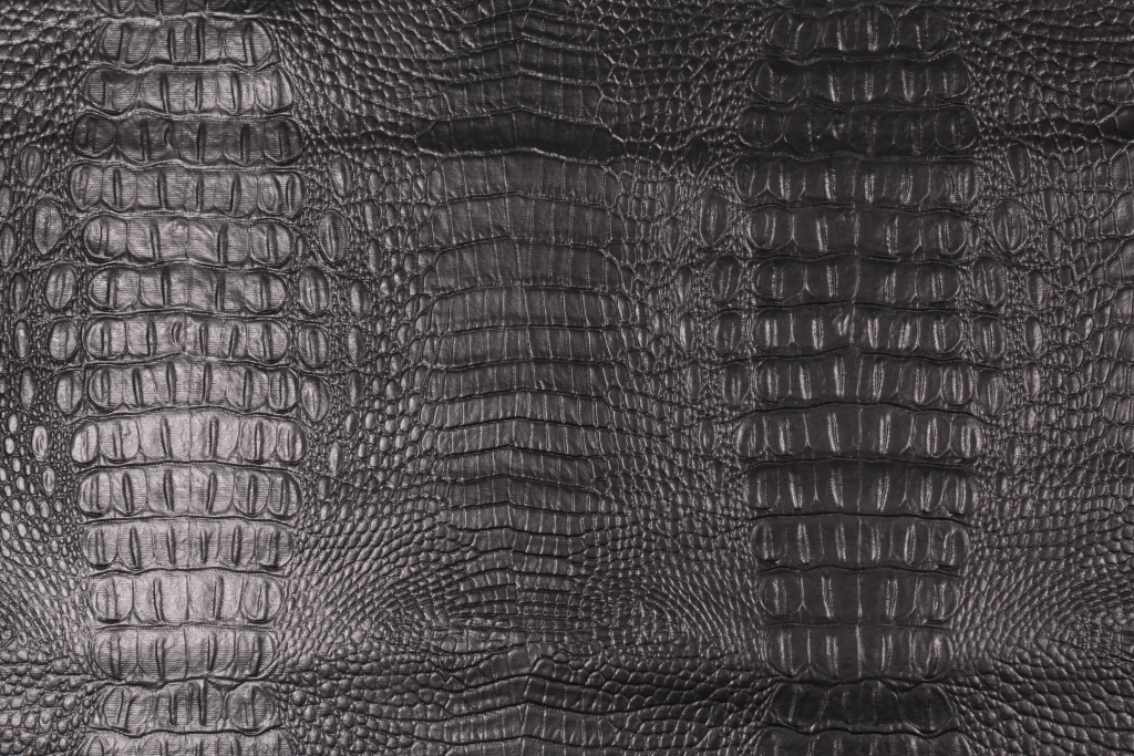 3 Yards Richloom Sig Crock Embossed Vinyl Upholstery Fabric in Black
