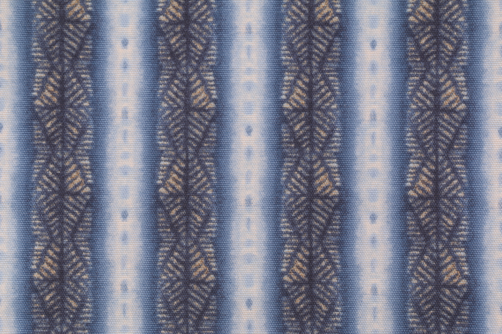 Waverly Inkscape Printed Cotton Drapery Fabric in Lapis