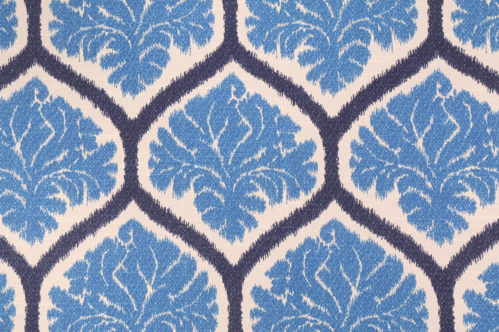 Suburban Home 72078-Ambry Printed Cotton Drapery Fabric in 5-Blue by ...