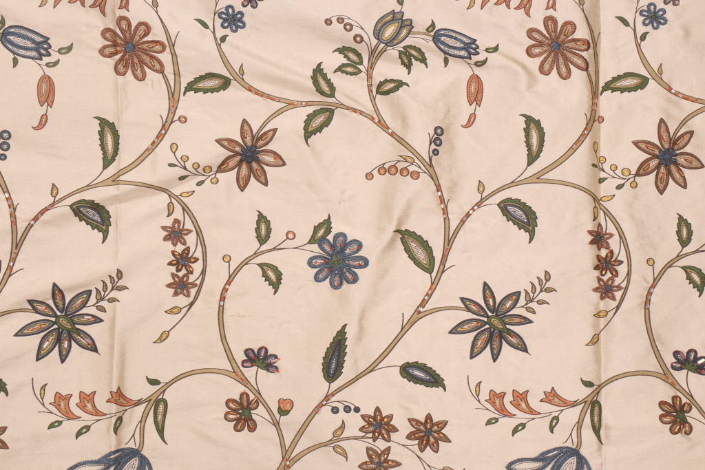 2.75 Yards Old World Weavers Kyari Embroidery Sheer Beaded Embroidered ...