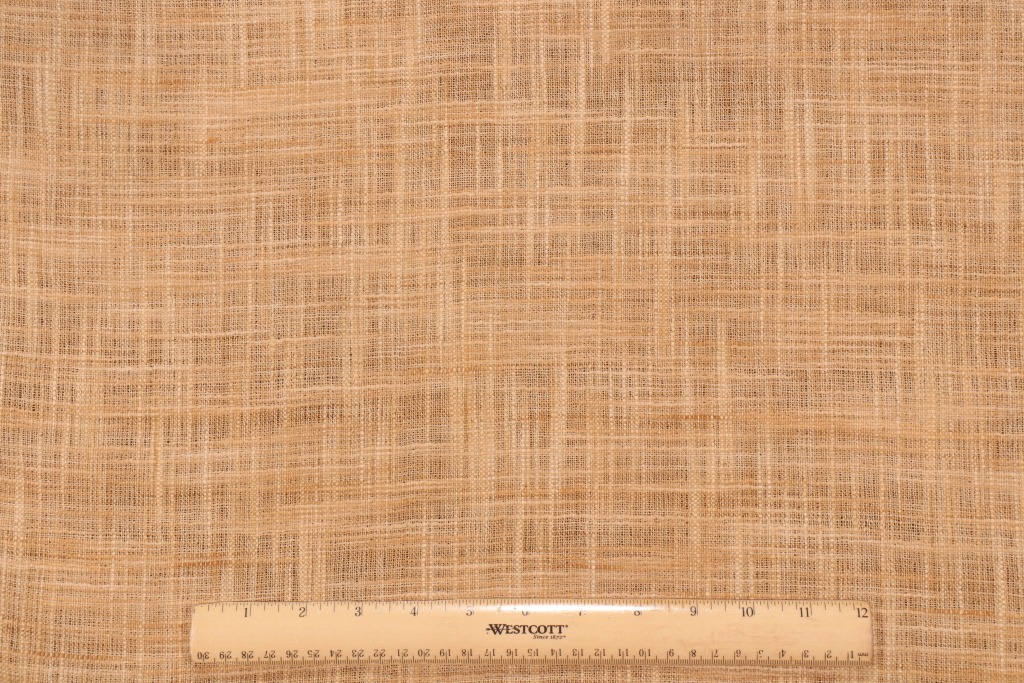 Bravo Knack Woven Polyester Drapery Fabric in Parchment
