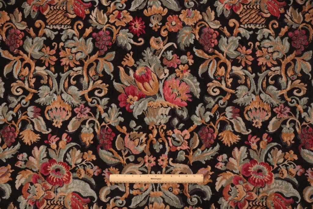 2.25 Yards Old World Weavers Monte Cristo Grois Point Velvet Upholstery ...