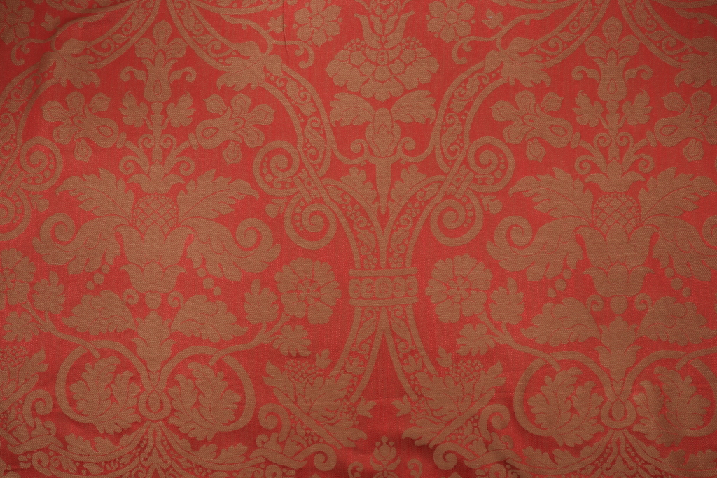 11 Yards Thibaut Fortune Damask F91737 Damask Upholstery Fabric in Red