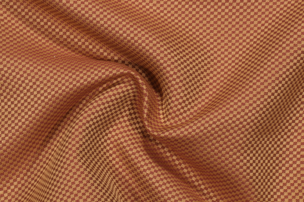 4 Yards Robert Allen Mini Check Woven Decorator Fabric in Burgandy