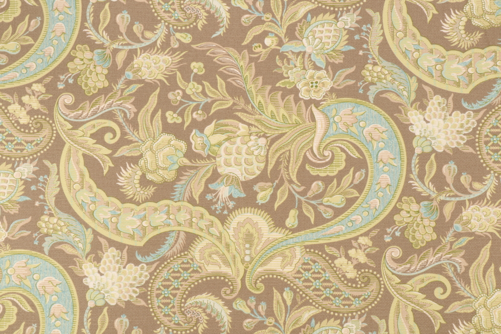Waverly Rhapsody Printed Cotton Drapery Fabric in Mineral