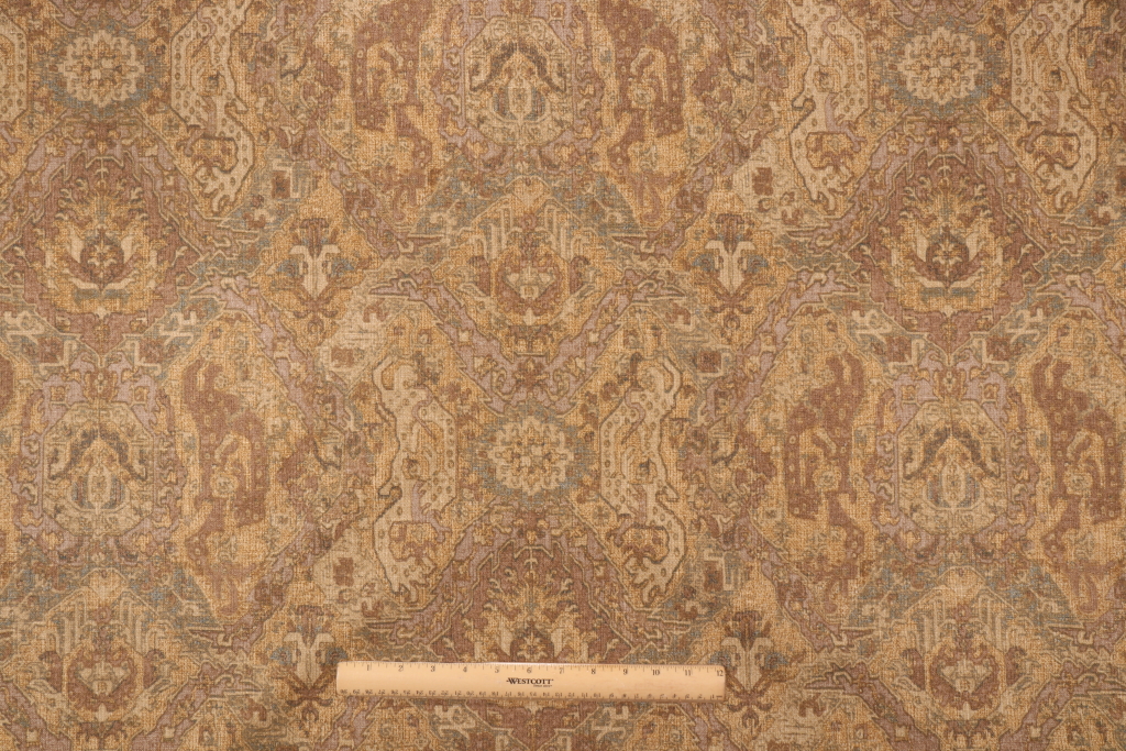 Ellen Degeneres Beech Knoll Printed Linen Drapery Fabric in Golden